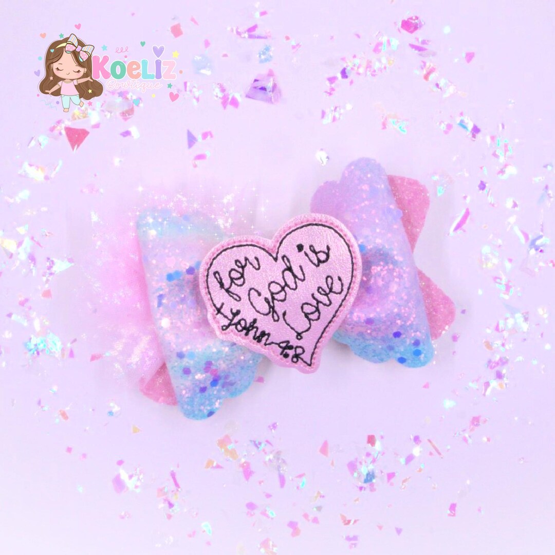 God's Love Hair Bow for Girls and Toddlers, Bible Verse Hair Accessory ...