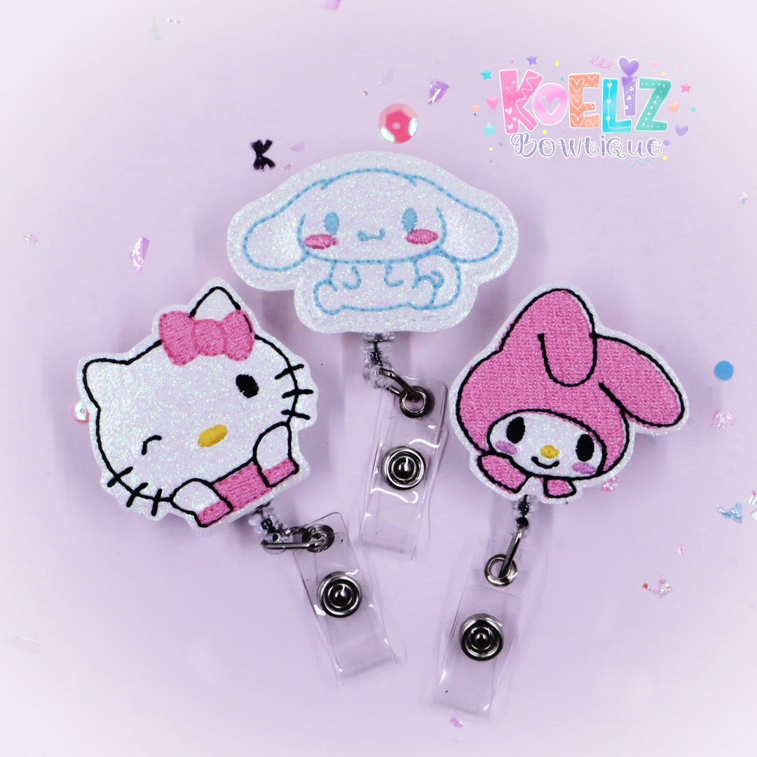 Hello Kitty, Badge Reels for Workers, Nurse, Badge Clip, Work Name Tag ...
