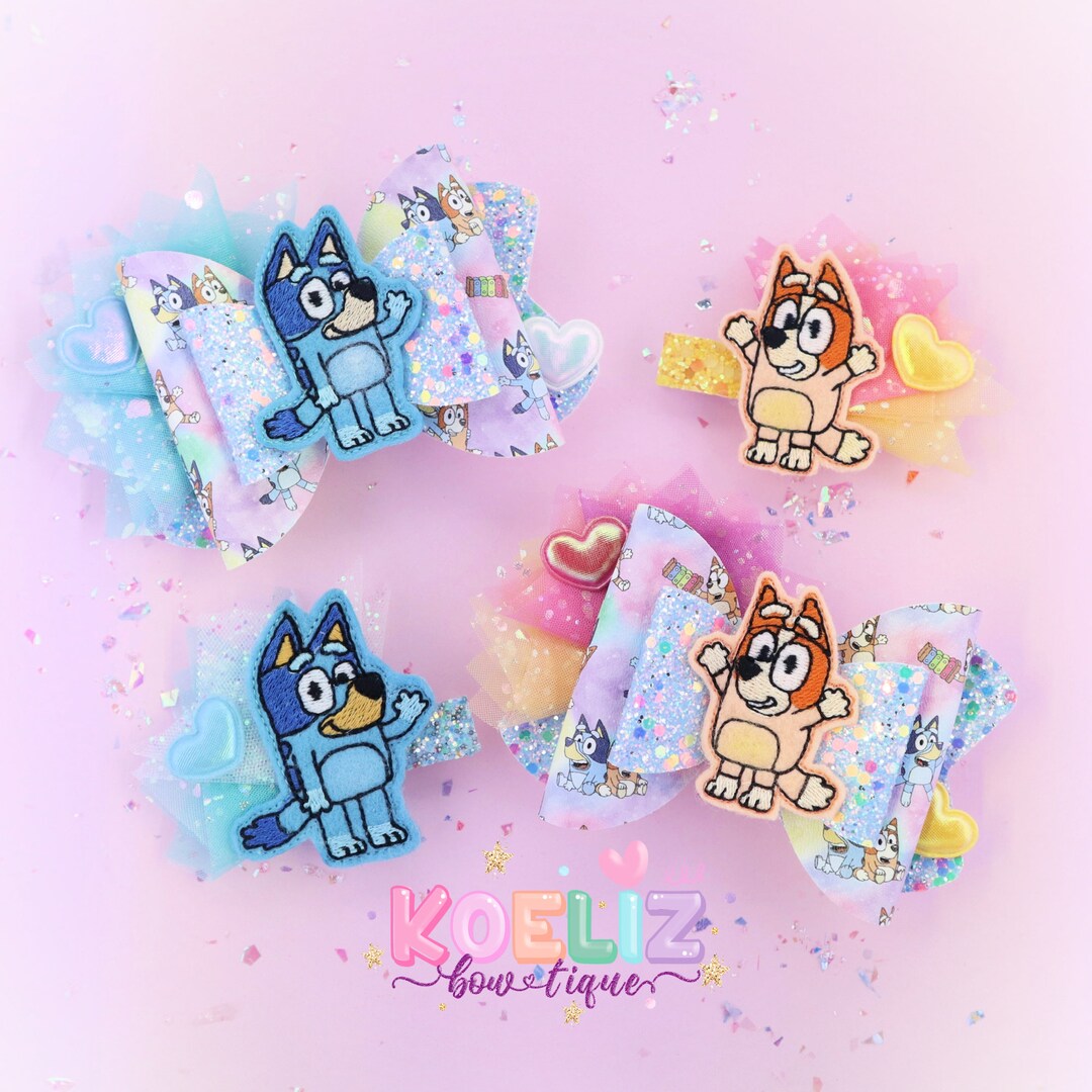 Bluey Hair Bows and Hair Clips for Girls Hair Accessories - Etsy
