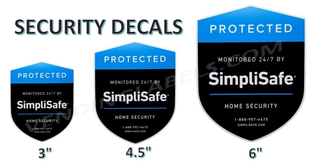 Simply Safe Decal Sticker Security Camera Door Window Decal UV ...