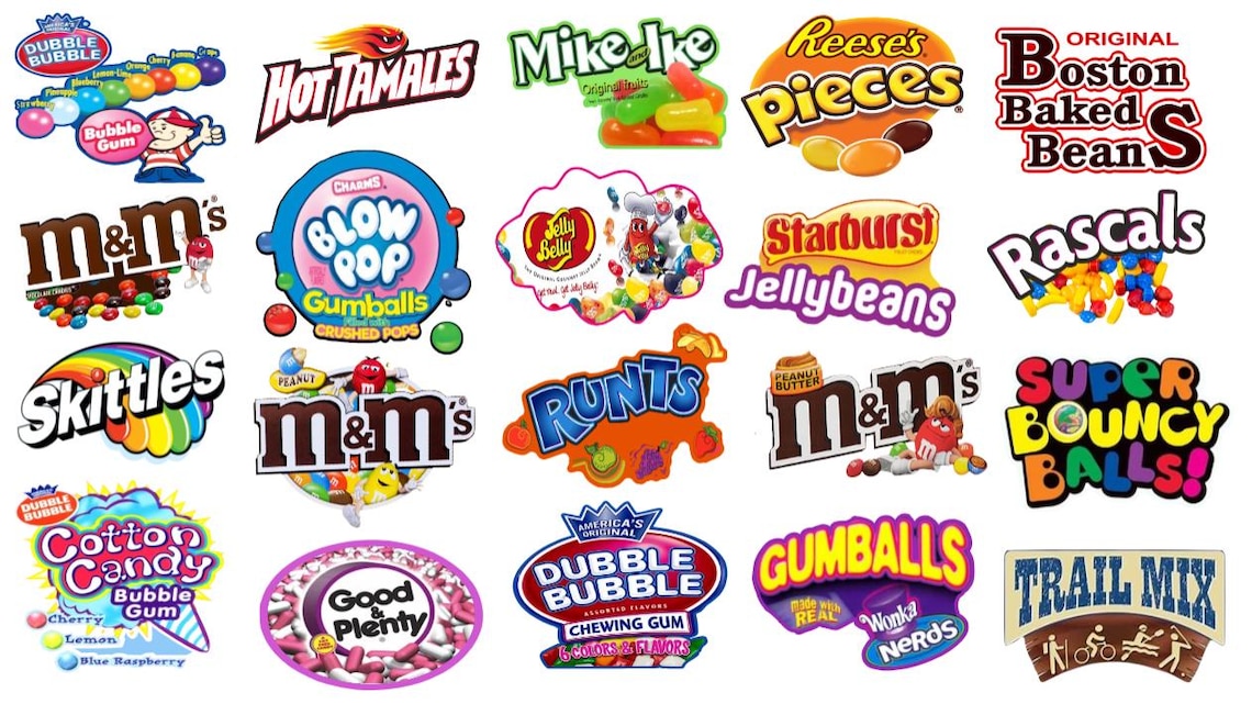 Die Cut Candy Gumball Vending Machine Label Sticker Single Triple Bulk ...