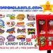 Die Cut Candy Gumball Vending Machine Label Sticker Decal 3" - Etsy