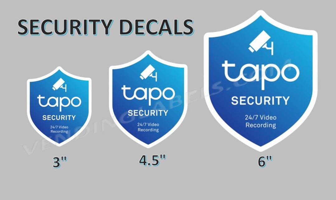 Tapo Decal Sticker Security Camera Door Window Decal UV Resistant - Etsy