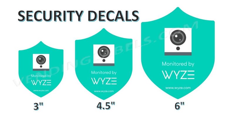 Wyze Decal Sticker Security Camera Door Window Decal UV Resistant - Etsy