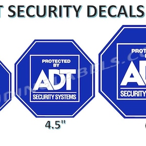 Blue Logo ADT Decal Sticker Security Camera Door Window Decal UV ...