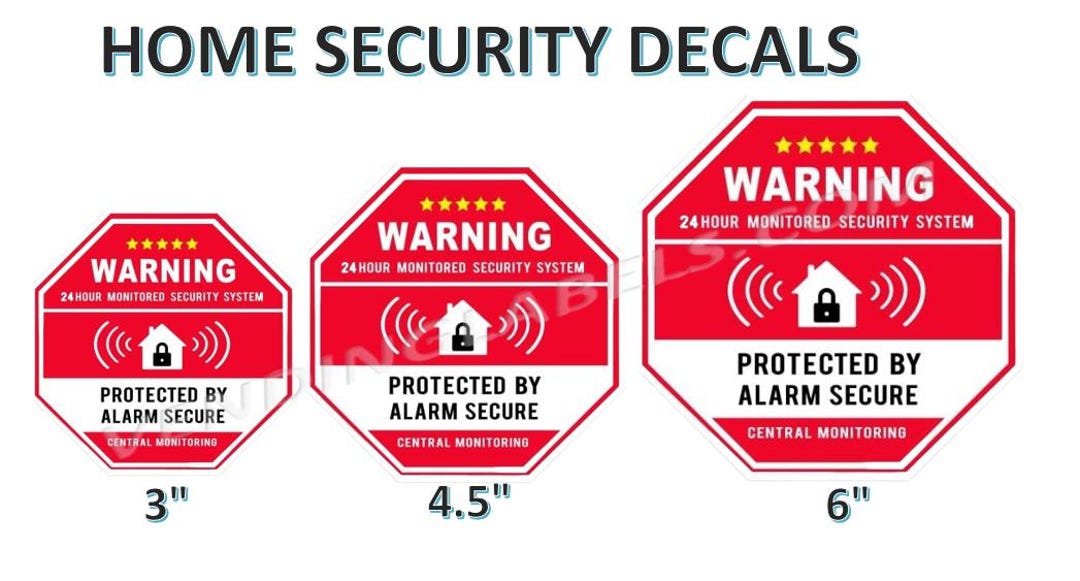 Home Decal Sticker Security Camera Door Window Decal UV Resistant - Etsy