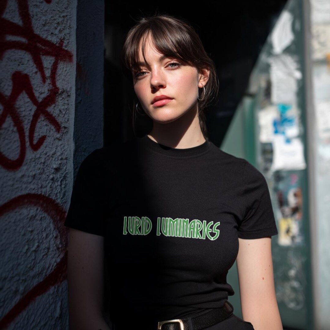 Lurid Luminaries (girlscut) "white Wolf" Band Shirt - Etsy