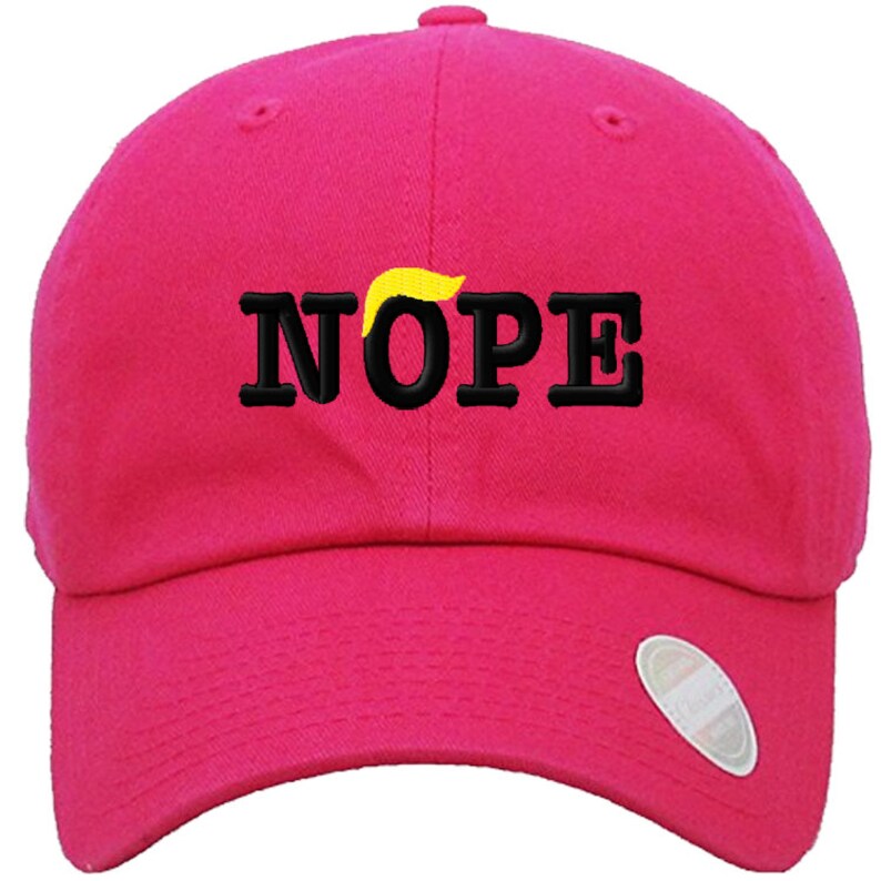 Nope Trump Hair Embroidered Polo Style Baseball Hat Dad Hat | Etsy