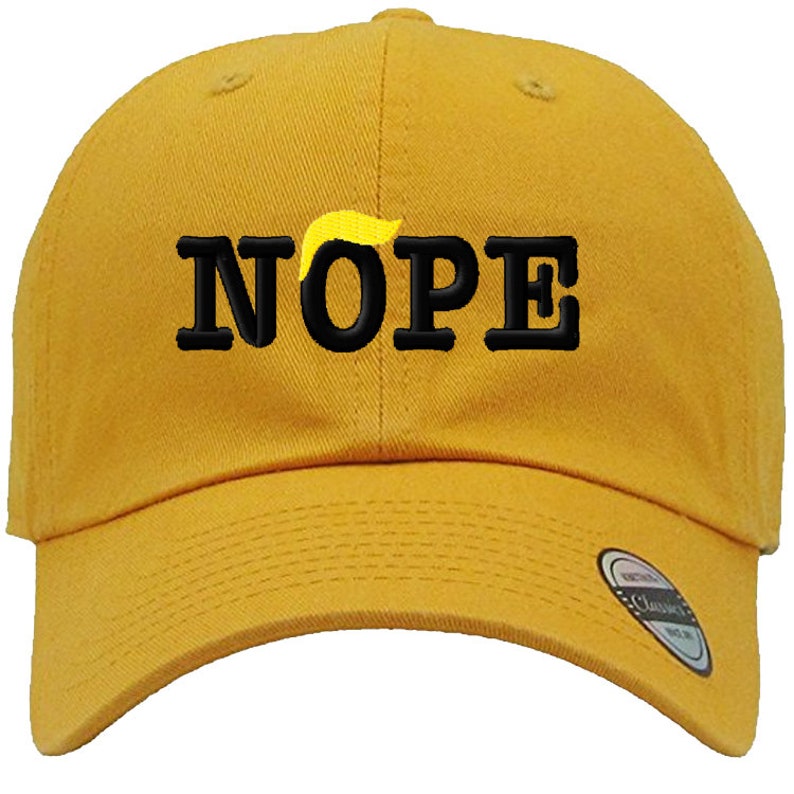 Nope Trump Hair Embroidered Polo Style Baseball Hat Dad Hat - Etsy New ...