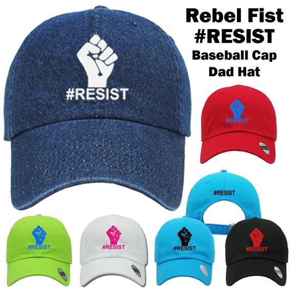 Resist Resistance Rebel Fist Polo Style Baseball/dad Hat | Etsy