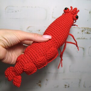 Crochet Lifelike Shrimp Prawn Pattern PDF File in English - Etsy