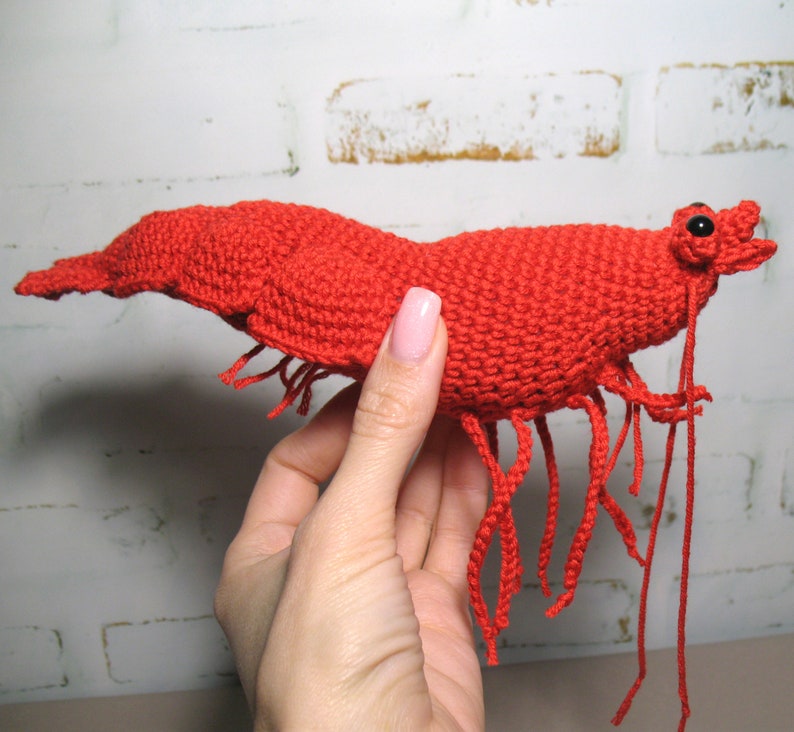 Crochet Lifelike Shrimp Prawn Pattern PDF File in English - Etsy