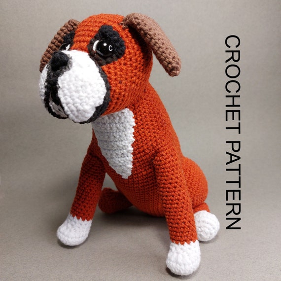 Boxer Dog Puppy Crochet Pattern PDF File in English Language - Etsy
