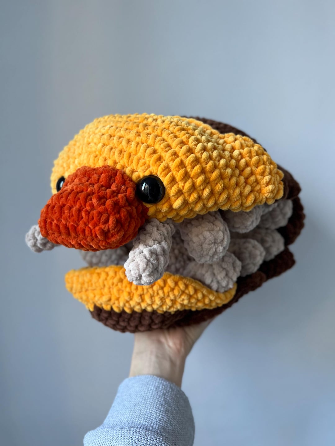 Rubber Ducky Isopod Plush, Roly Poly Pill Bug Crocheted Toy - Etsy