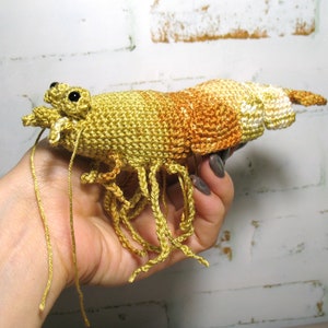 Crochet Lifelike Shrimp Prawn Pattern PDF File in English - Etsy