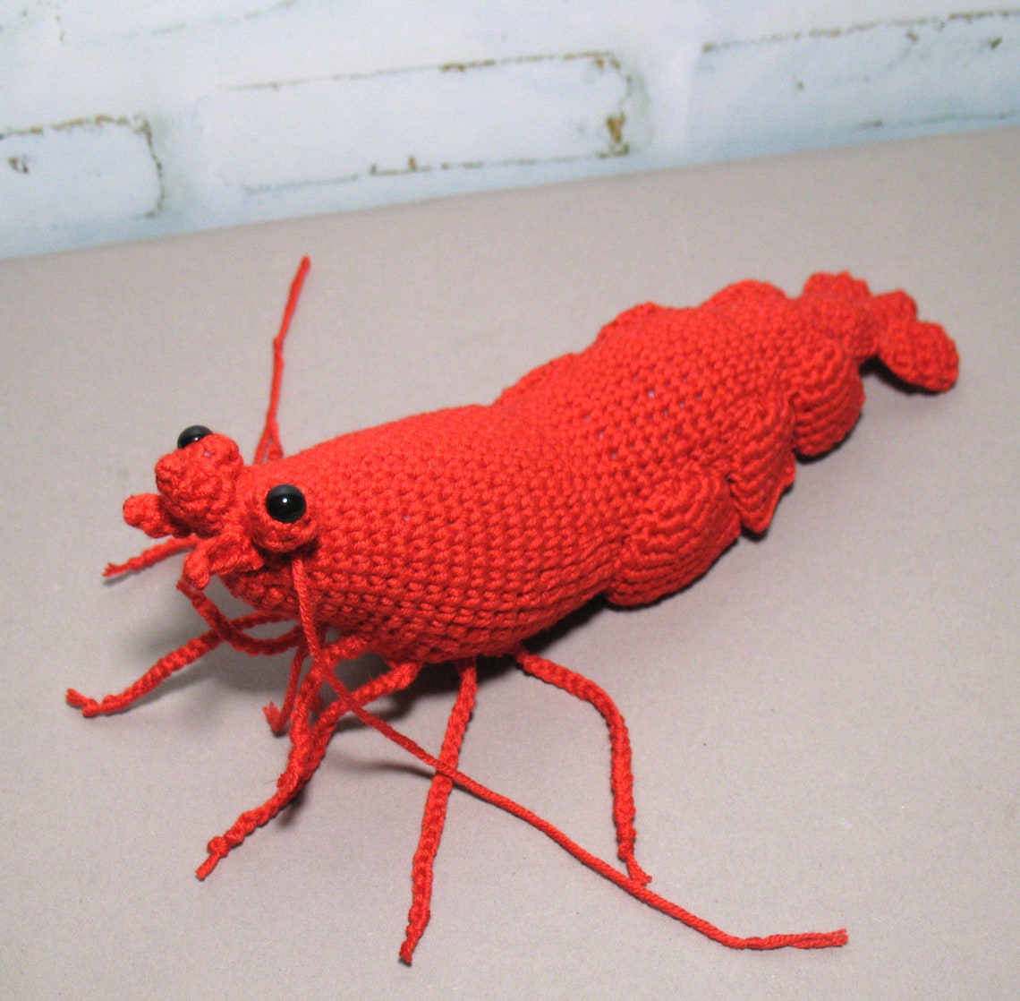Crochet Lifelike Shrimp Prawn Pattern PDF File in English - Etsy