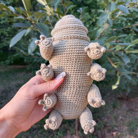 To Custom Order Tardigrade Crocheted Toy Amigurumi Tardigrade Water Bear Plush