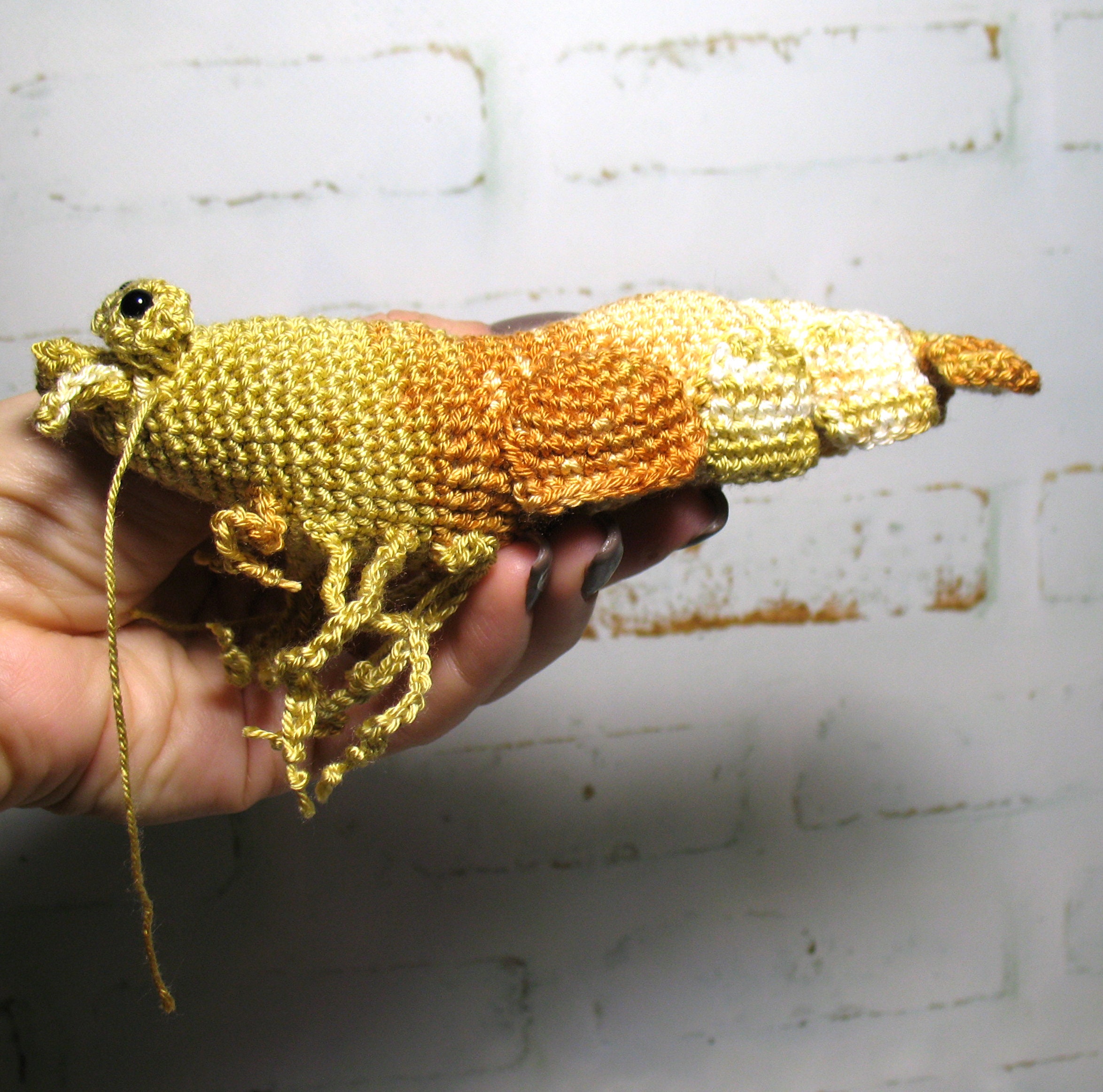 Crochet Lifelike Shrimp Prawn Pattern PDF File in English - Etsy Australia