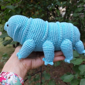 To Custom Order Tardigrade Crocheted Toy, Amigurumi Tardigrade Water ...