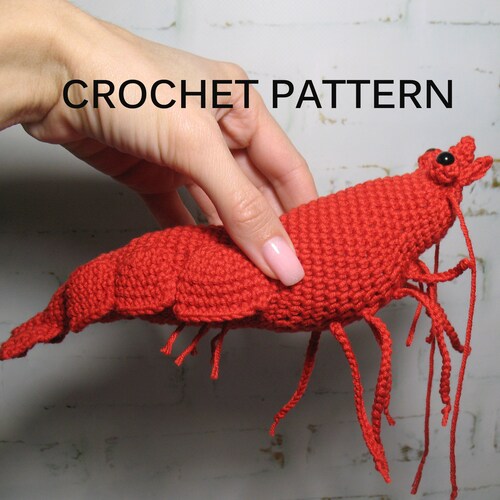 Louie the Shrimp PDF Pattern Downloadable Shrimp Hand Sewing | Etsy