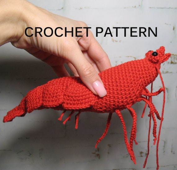 Crochet Lifelike Shrimp Prawn Pattern PDF File in English - Etsy