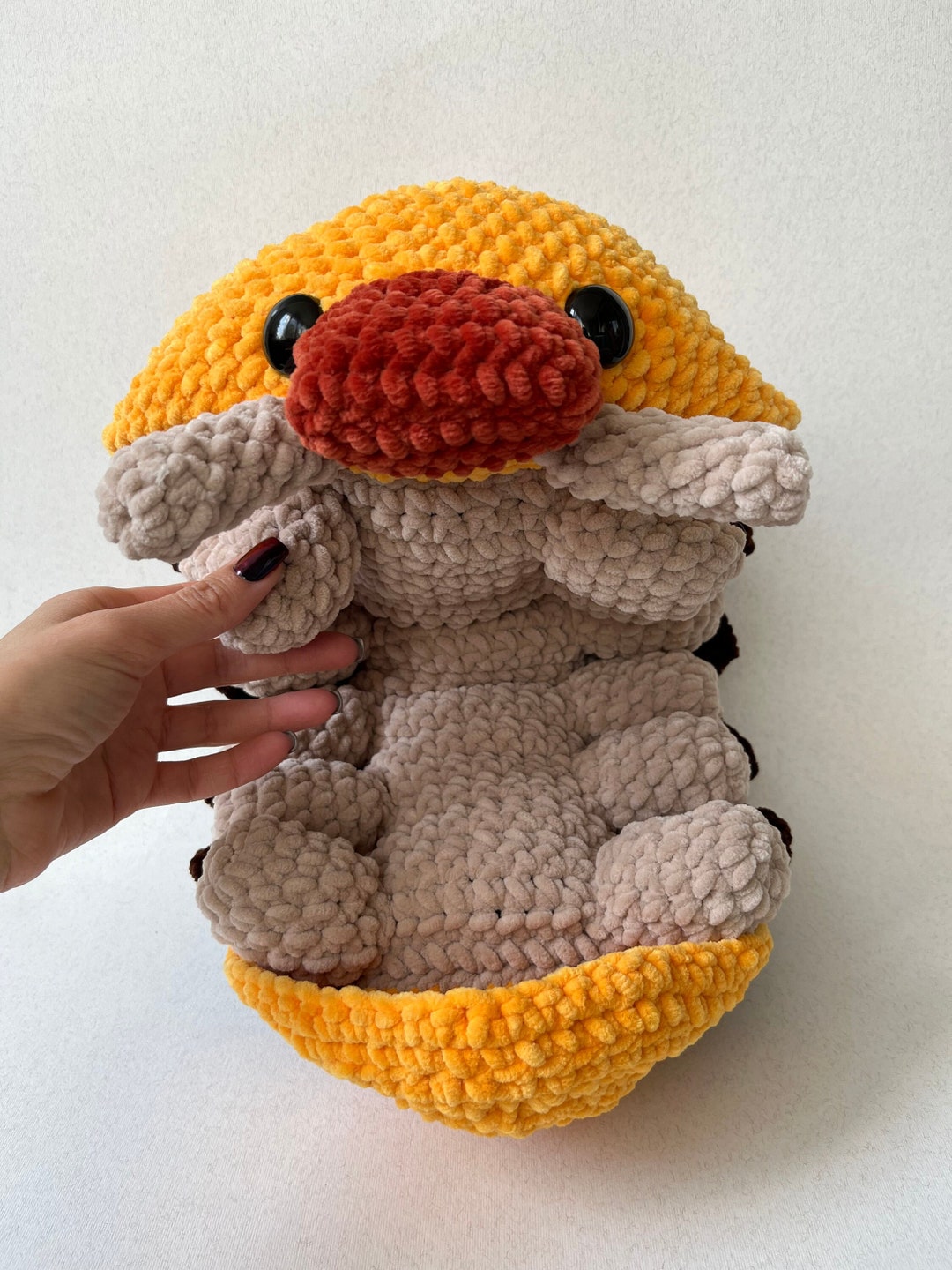 Rubber Ducky Isopod Plush Roly Poly Pill Bug Crocheted Toy - Etsy