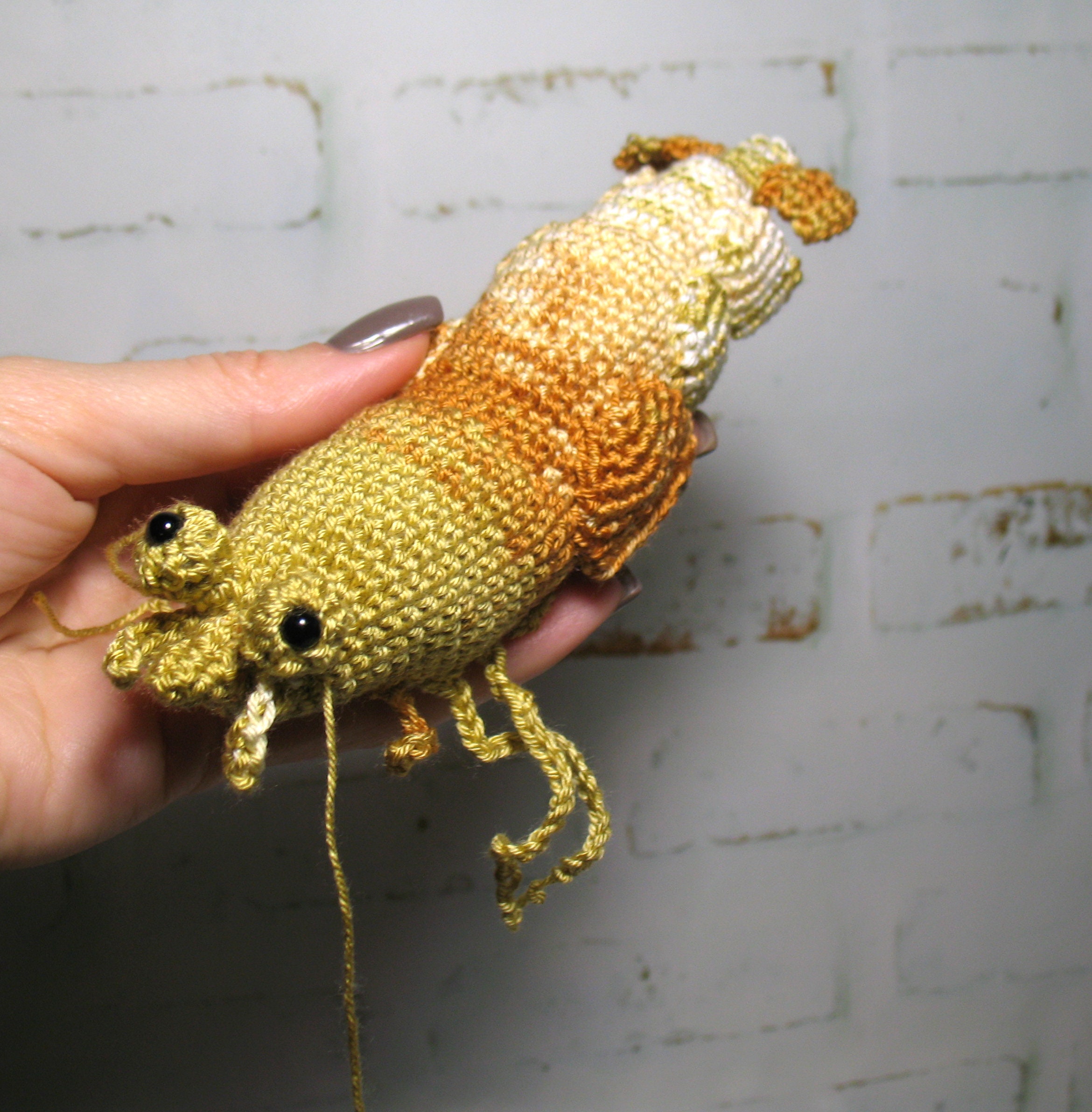 Crochet Lifelike Shrimp Prawn Pattern PDF File in English - Etsy Australia