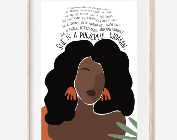 Feminist Art Woman Poem Print Women Of Color Feminist Art African