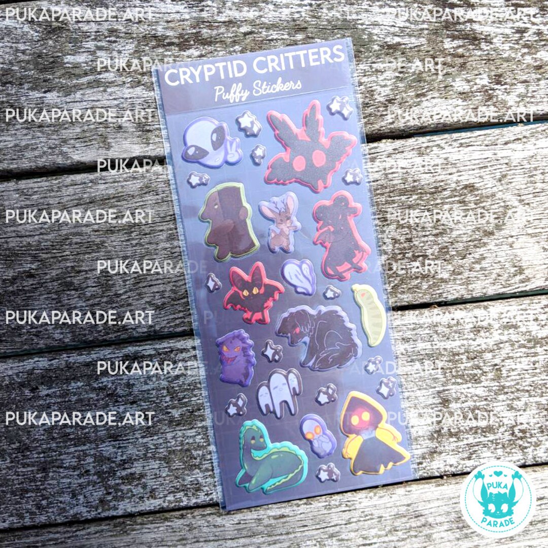 Cryptid Critters Puffy Stickers - Etsy