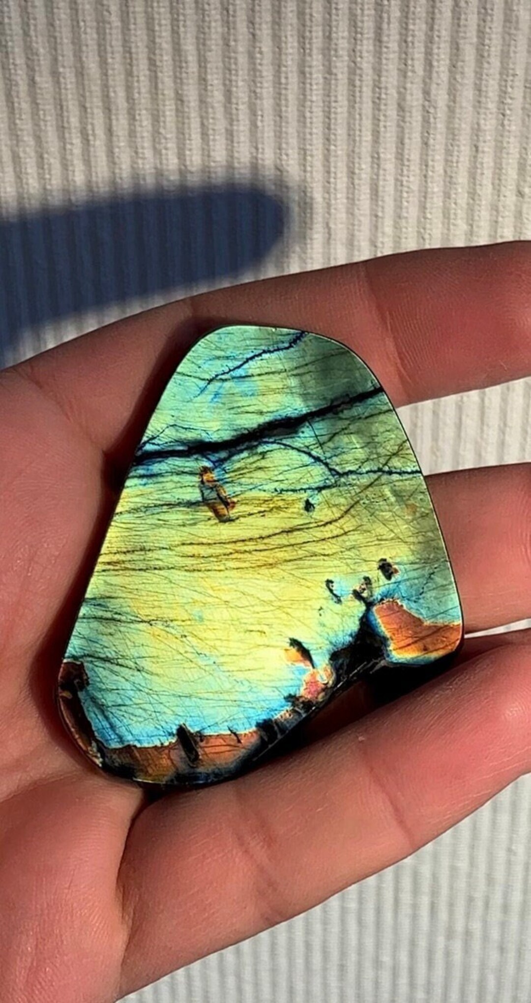Multicolour Spectrolite From Finland Fine Polished Slab - Etsy