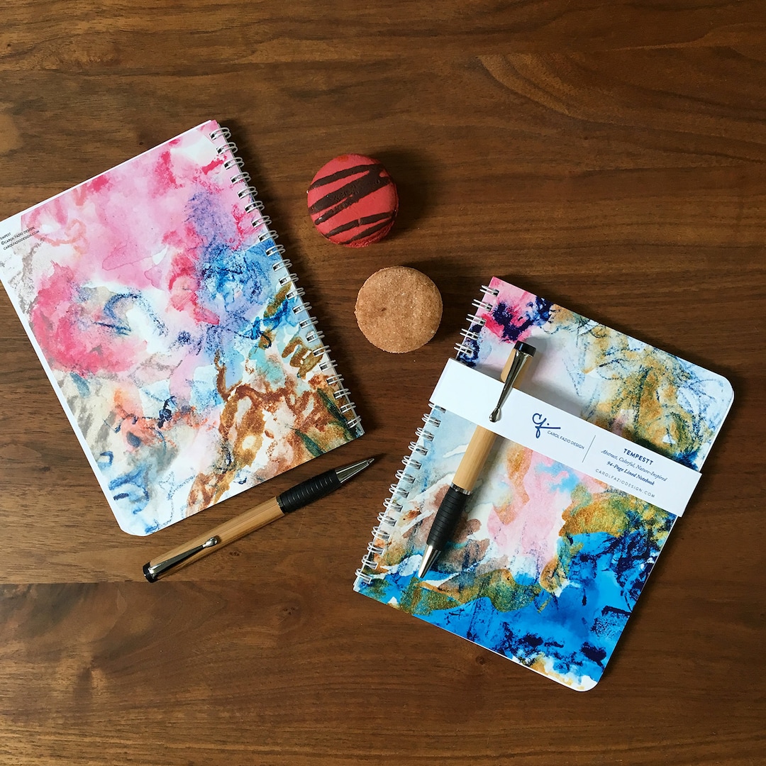 Journal Gift Set With Bamboo Pen, Free Gift Wrap, Tempest, Lined ...