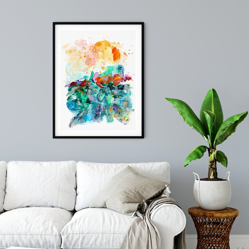 Hurricane Waters Art Print: Abstract Seascape With Metallic Gold - Etsy