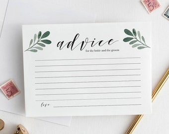 Wedding advice cards | Etsy
