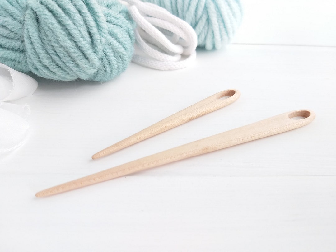 Handcrafted Wooden Tapestry Needles Set of 2 for Weaving - Etsy