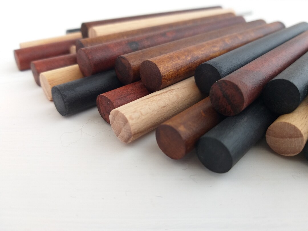 3"-10" Small Dowels Rods, Stained Wooden Dowel Set of 6, Quilt Wall ...