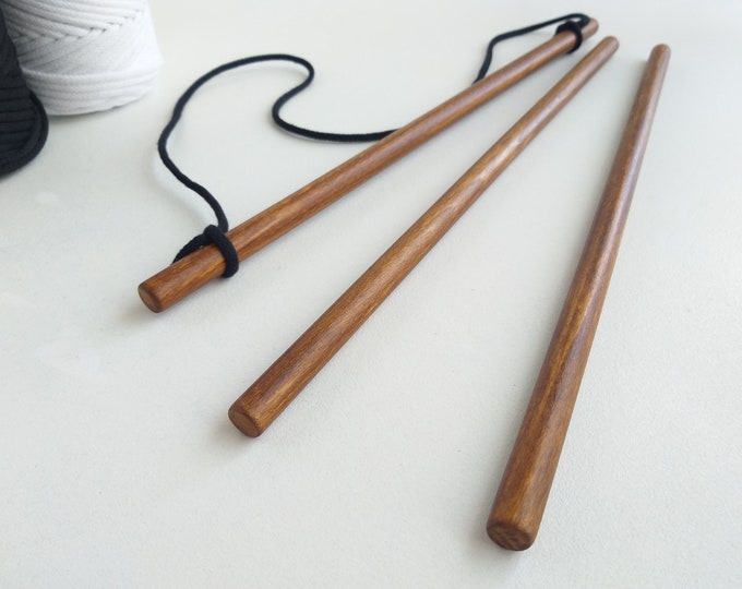 7"- 24" Macrame Dowel Set of 3, Wooden Dowel Rods, Macrame Sticks ...