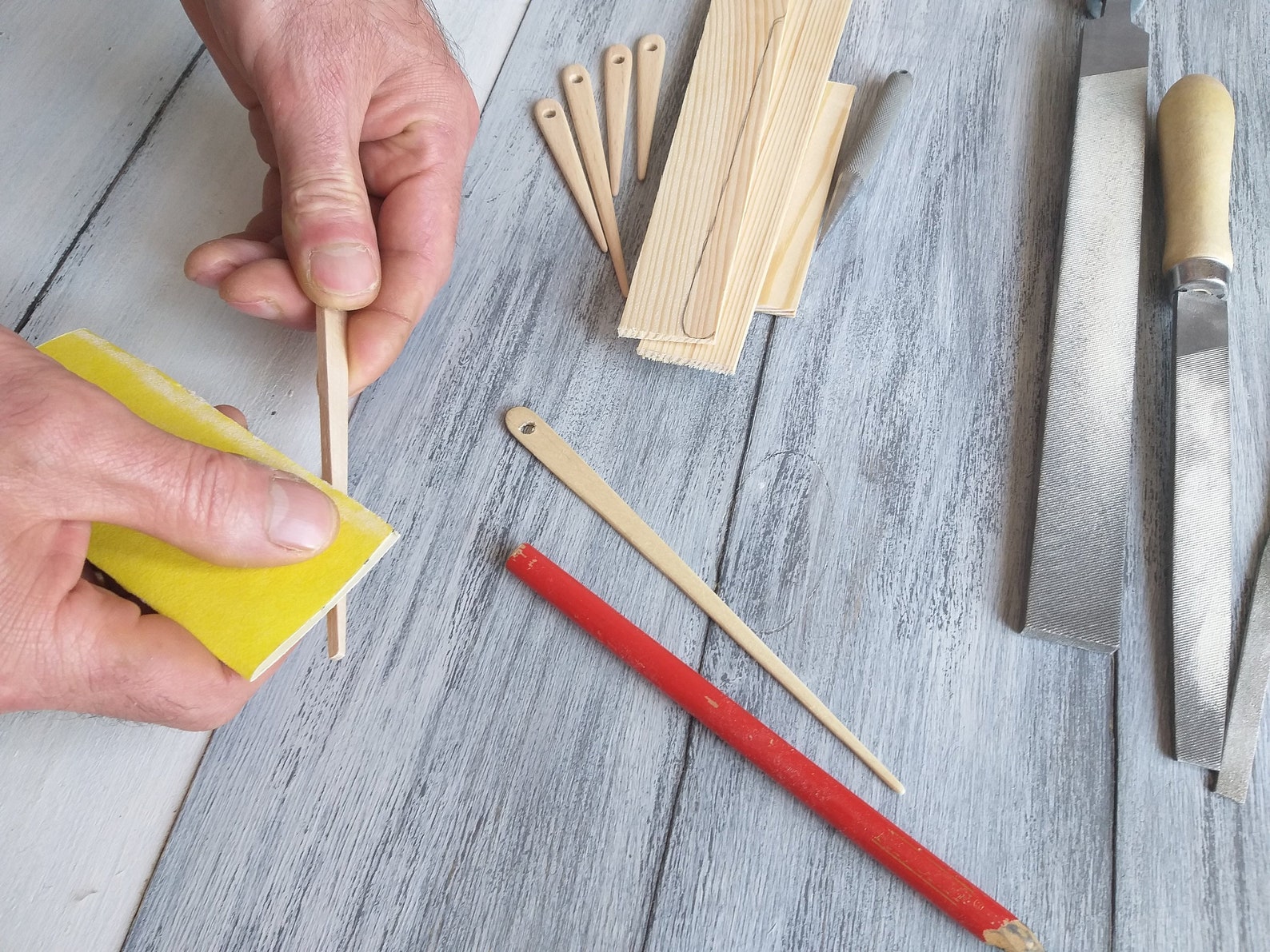 Nalbinding Needles Wooden Large Eye Needles Viking Craft | Etsy