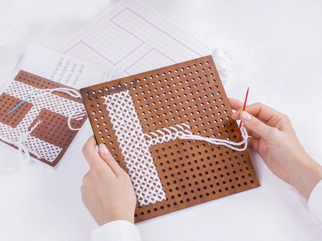 Wooden Embroidery Board Kit, Easy Cross Stitch Kits, DIY Crafts for ...