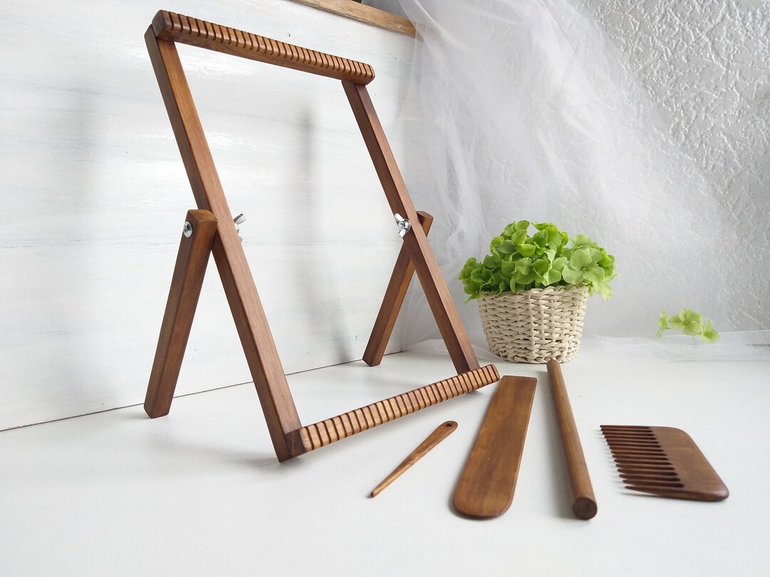 Medium Weaving Loom With Legs, Tapestry Frame and Tools, Adjustable ...