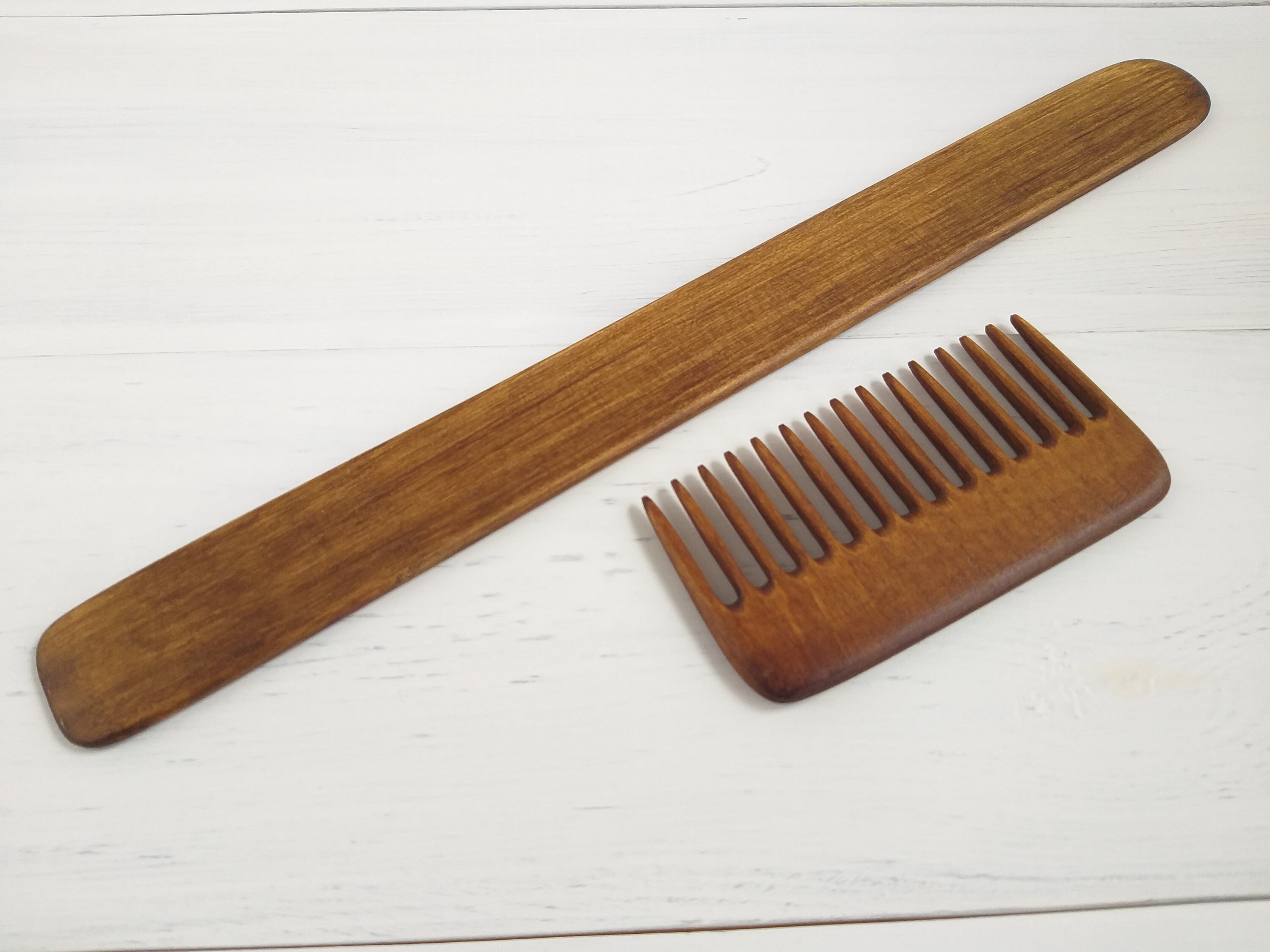 Weaving beater and shed stick for hand loom. Smooth wooden | Etsy