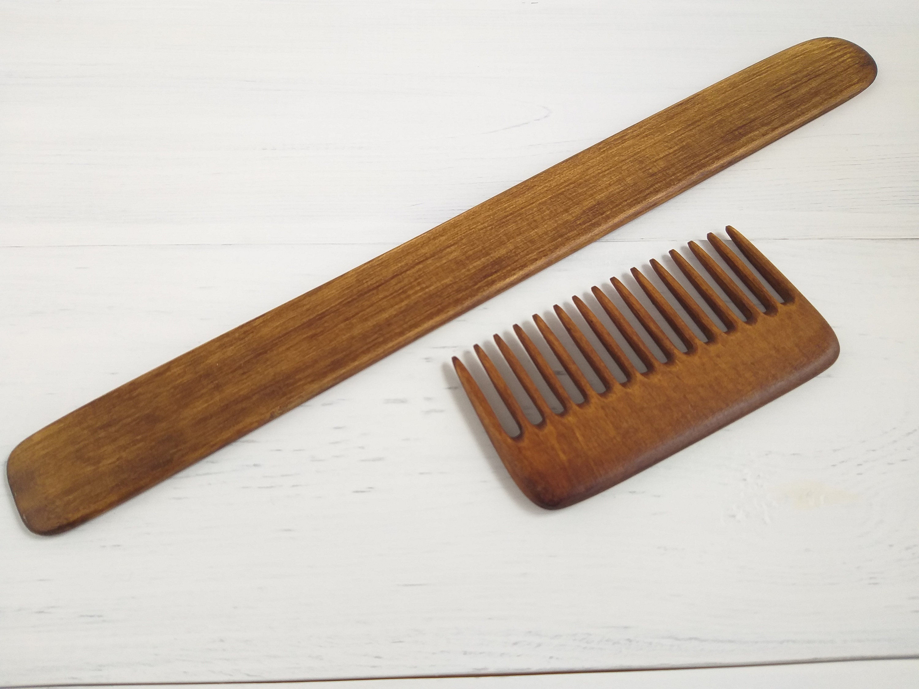 Weaving beater and shed stick for hand loom. Smooth wooden | Etsy