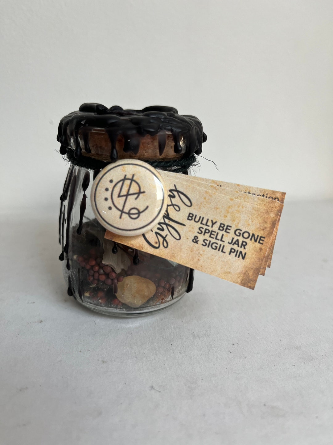 Bully Be Gone Spell Jar and Sigil Pin - Etsy