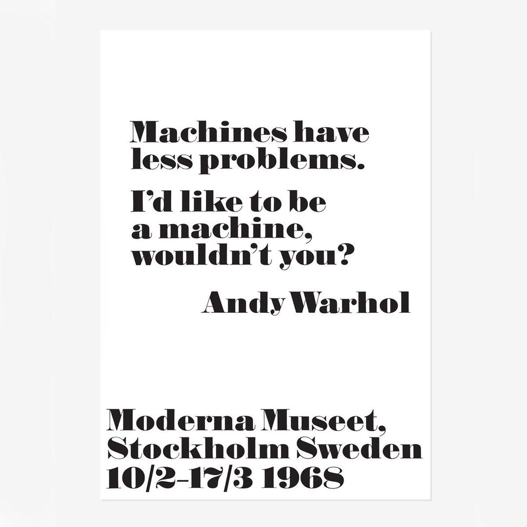 Andy Warhol Machines Have Less Problems Poster - Etsy