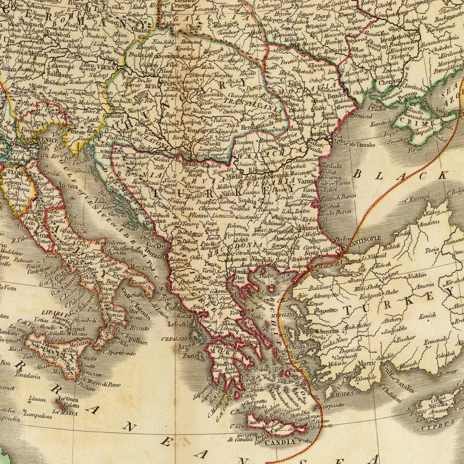 Old Map of Europe Print Atlas 1808 Old Europe Map Poster | Etsy
