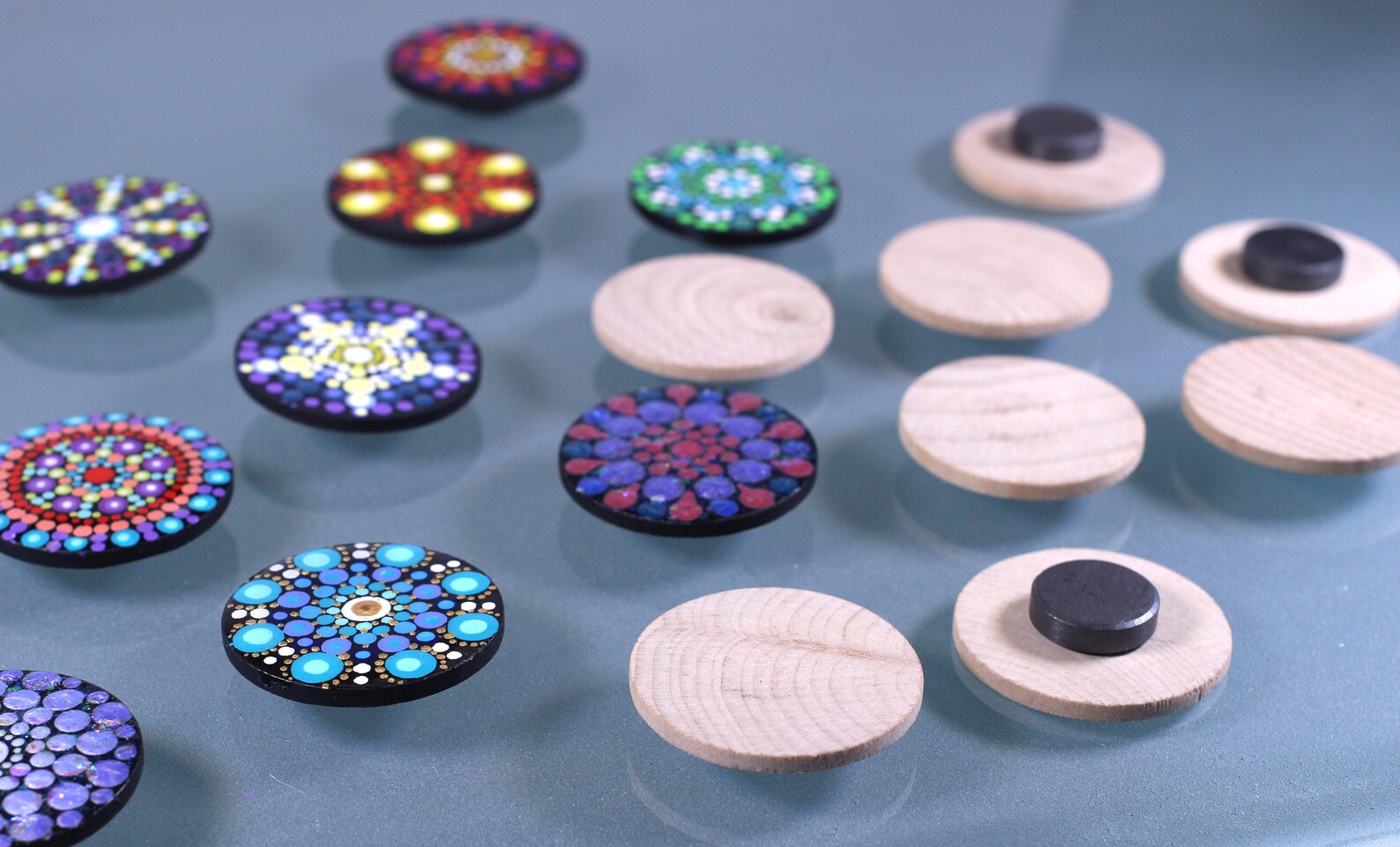 Wood Magnet Sets for Dot Mandala DIY Project Unpainted Wood - Etsy