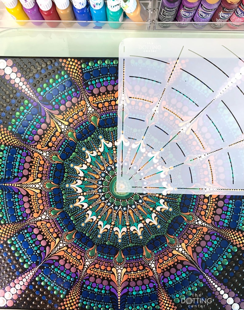 12” Mandala Grid Stencil for Large Canvases (up to 24”) - Etsy