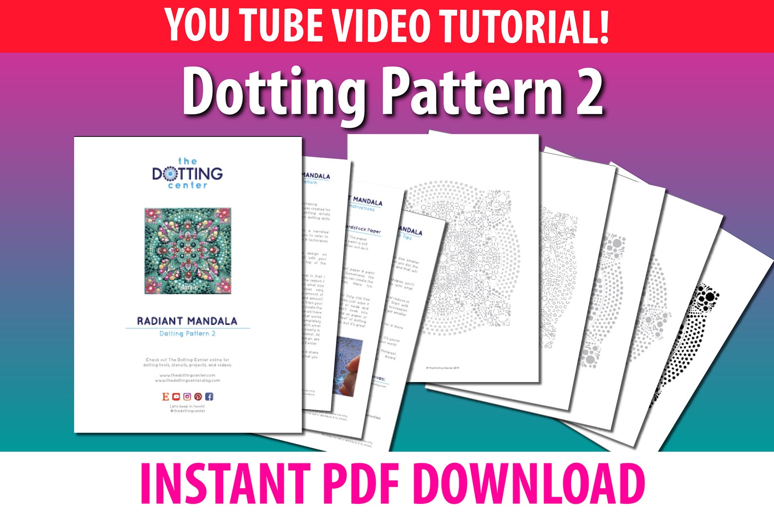 Dotting Pattern 2 Radiant Mandala Dotting Pattern PDF | Etsy