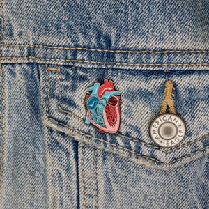 Open Heart Pin - Enamel Pin - Anatomy - Medical - Etsy