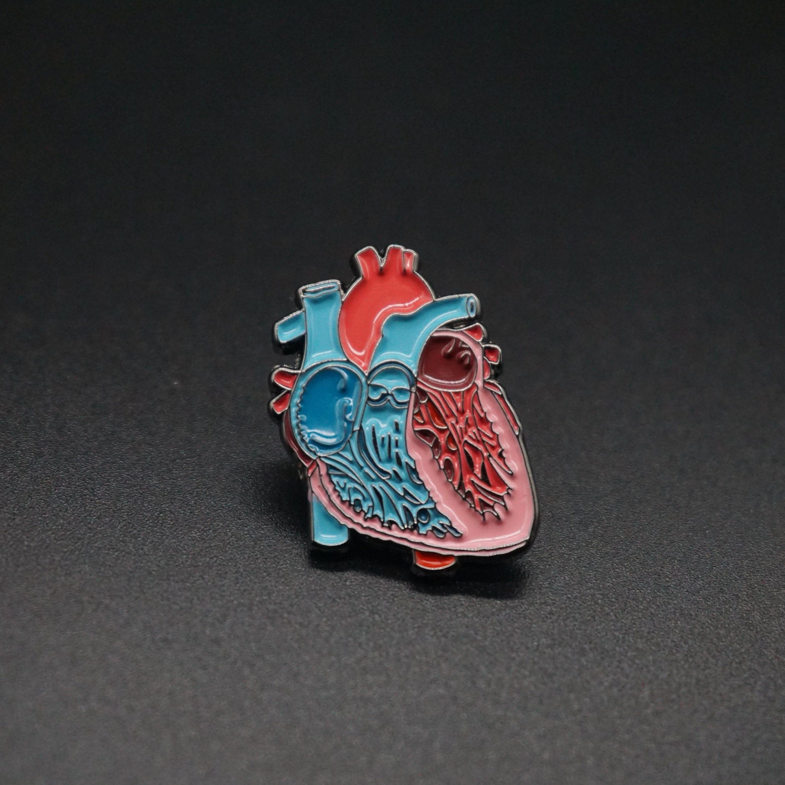 Open Heart Pin Enamel Pin Anatomy Medical - Etsy
