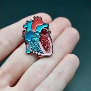 Open Heart Pin - Enamel Pin - Anatomy - Medical - Etsy